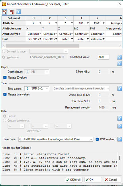 Loading well or core data in Petrel – AurelienG